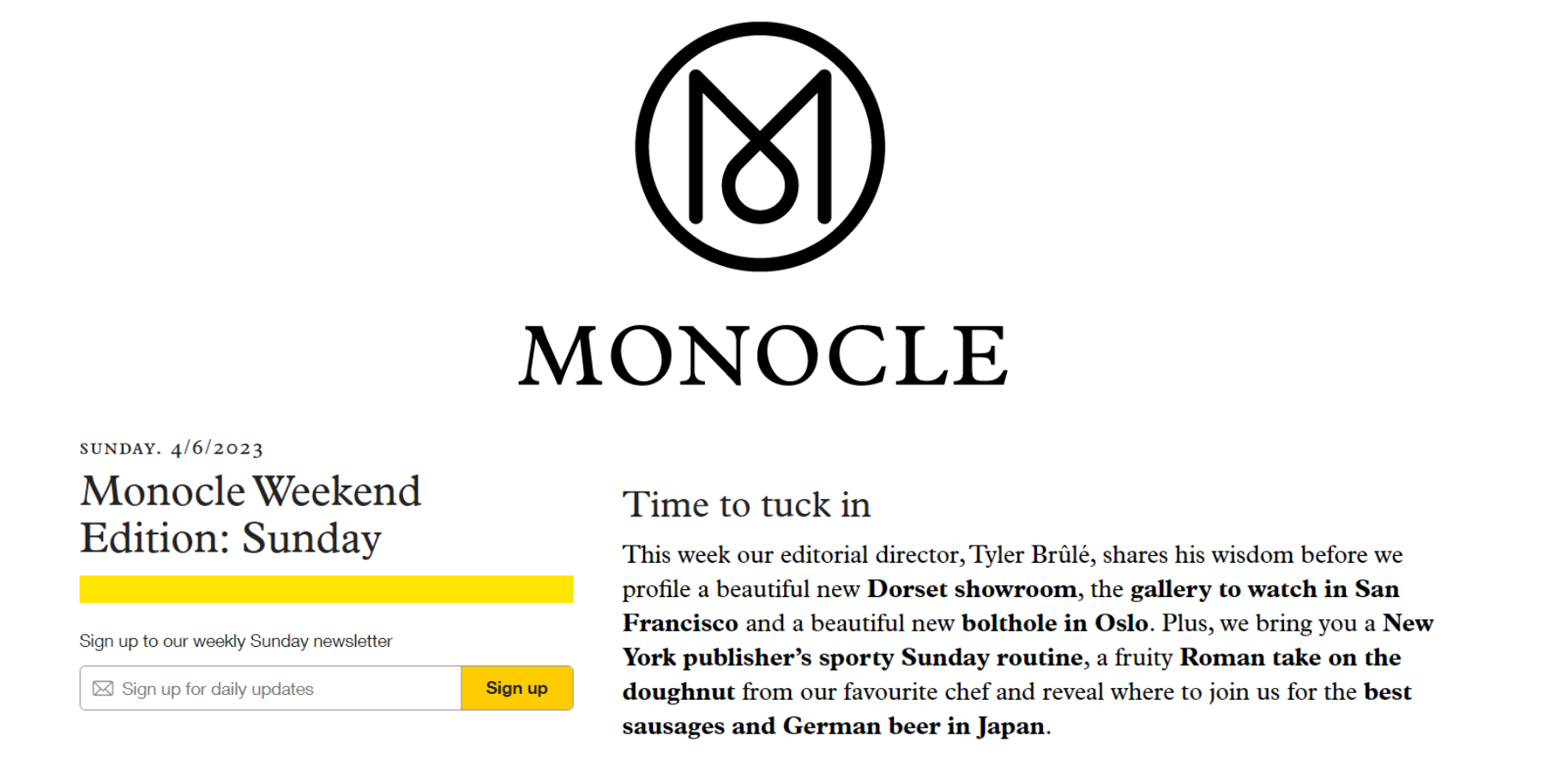 MONOCLE - Sommerro